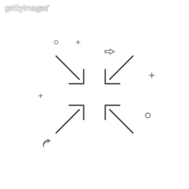 Minimize a window simple vector line icon. Symbol, pictogram, sign ...