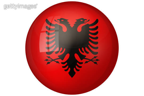 Flag of Albania. Albanian national symbol in official colors. Template ...