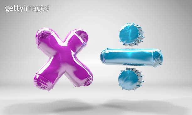 Flying Balloon Multiplication and Division Symbols (1807591171) - 게티이미지뱅크