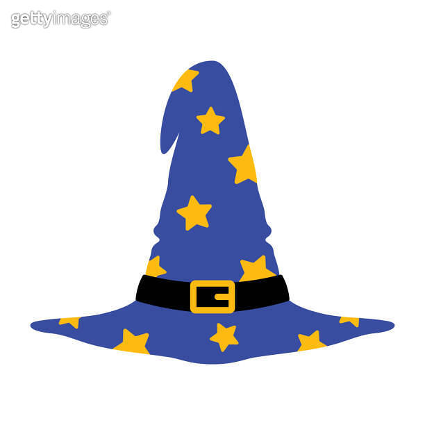 Wizard Hat Flat Design Illustration 이미지 (1727326979) - 게티이미지뱅크