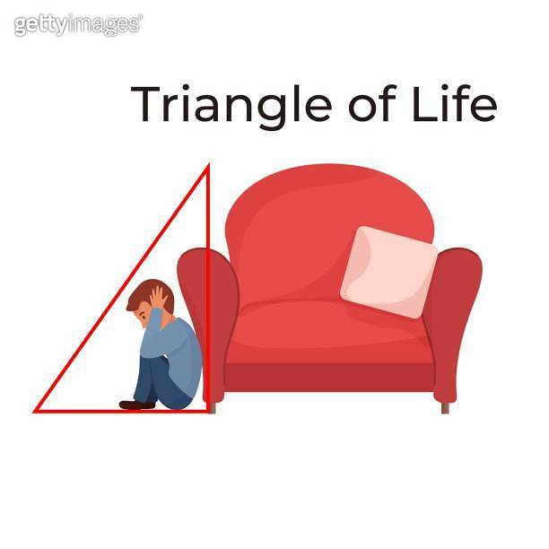 Man hiding in triangle of life. Earthquake instruction 이미지 (1490965167 ...