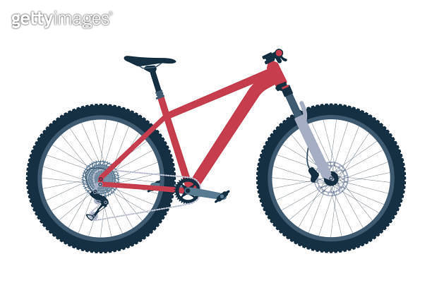 Mtb, downhill, mountain, cross-country bike in side view 이미지 ...