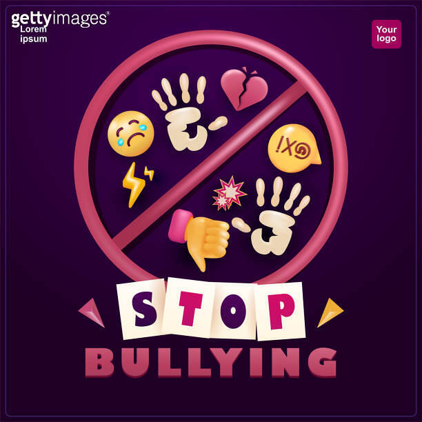 Stop Bullying. Poster elements to prevent hate and cyber bullying ...