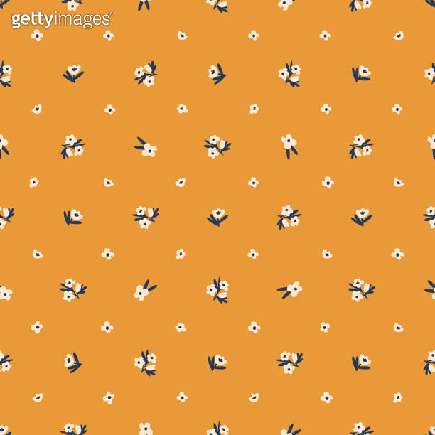 Seamless Floral Pattern, Adorable Flowers Arranged In Repetitive Design ...