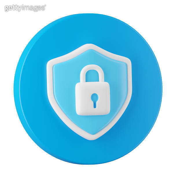 3d render of security safe button icon. 이미지 (1471808088) - 게티이미지뱅크