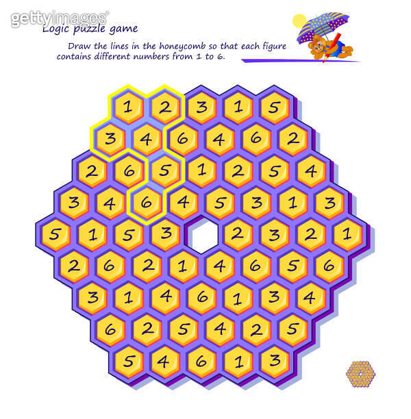 Logic puzzle game for children and adults. Draw the lines in the ...