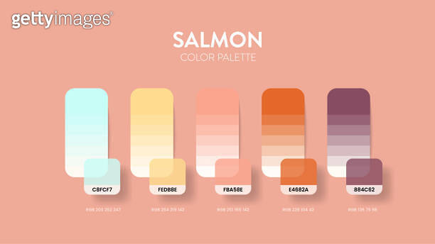 Color palette in Salmon colour theme collections. Color inspiration or ...