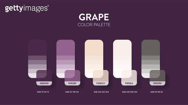 Color palette in Purple Grapes colour theme collections. Color ...