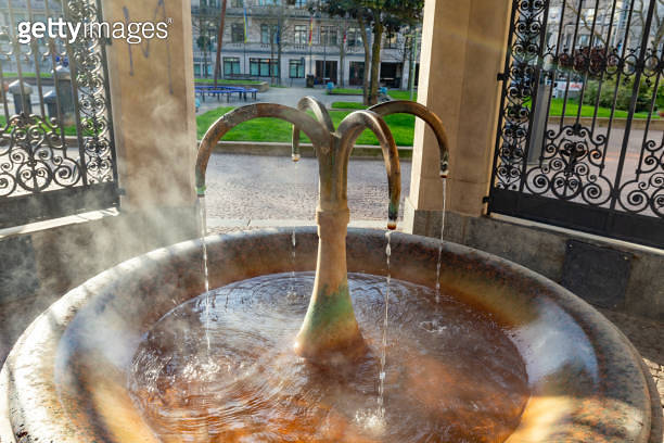 The Kochbrunnen (in German: boil fountain) in Wiesbaden is the most ...