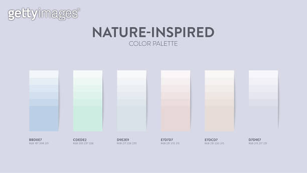 Color palette in Nature Inspired colour theme collections. Color ...