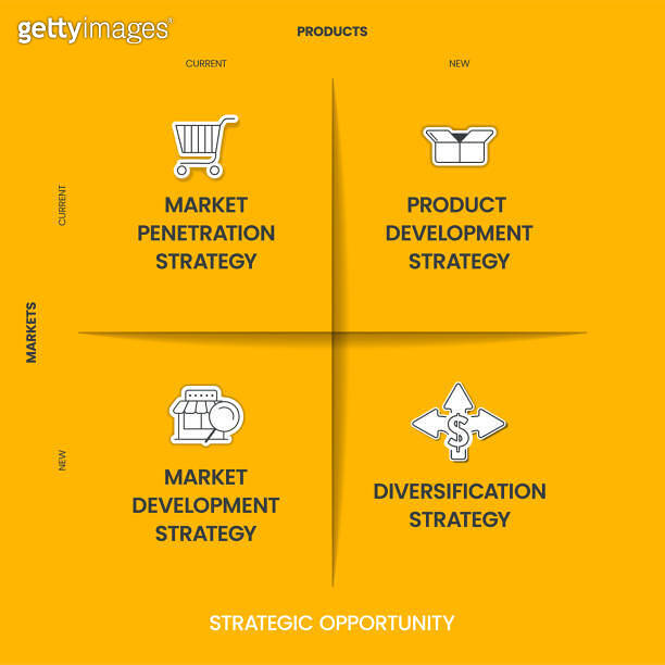Strategic opportunity infographic diagram with icon vector for ...