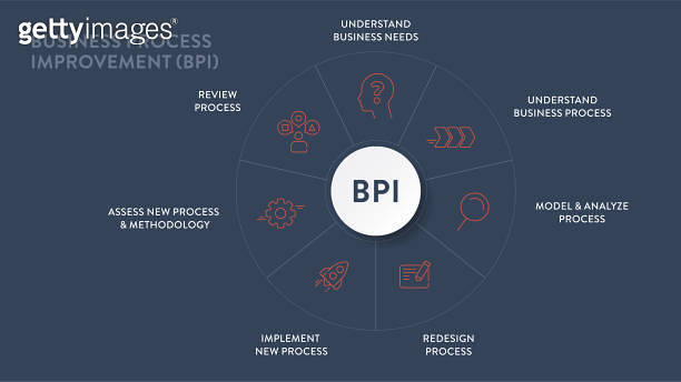 Business Process Improvement (BPI) strategy infographic diagram ...
