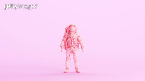 Pink spaceman astronaut cosmonaut helmet space suit classic retro ...