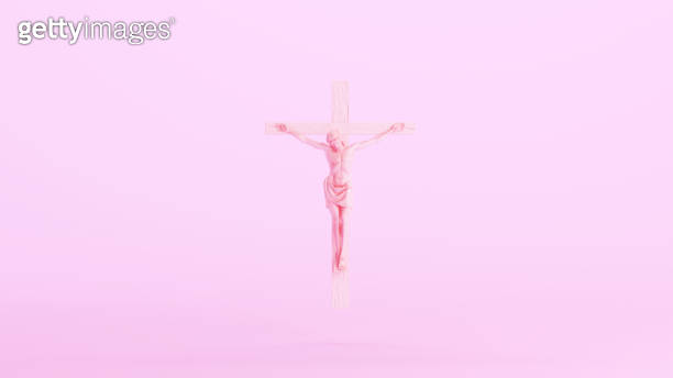 Pink Jesus Christ crucifixion cross holy faith easter Icon king of the ...