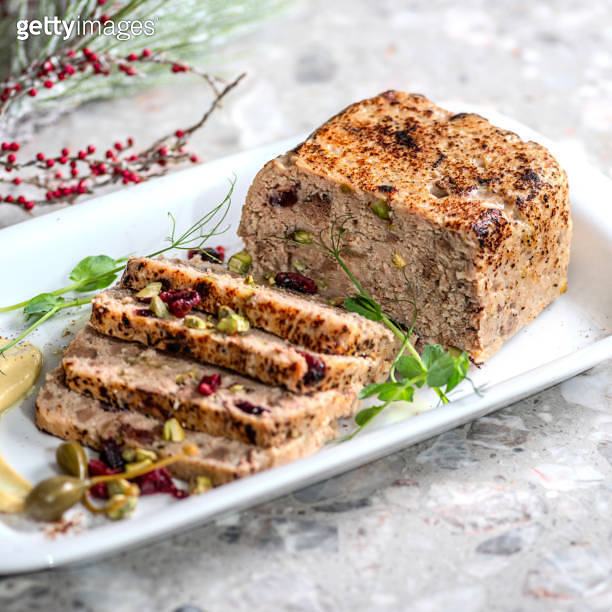 Duck terrine with cistachios and dried cranberries 이미지 (1876841624 ...