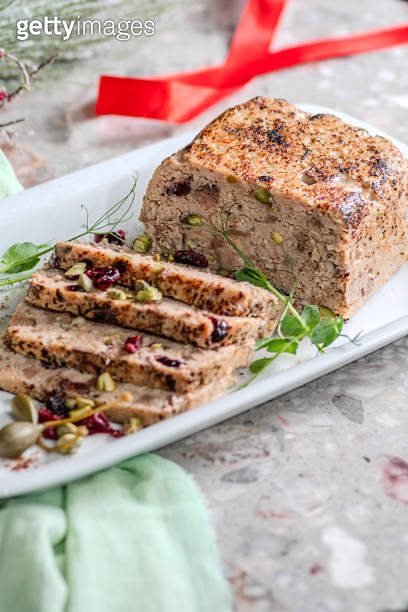 Duck terrine with cistachios and dried cranberries 이미지 (1876893179 ...