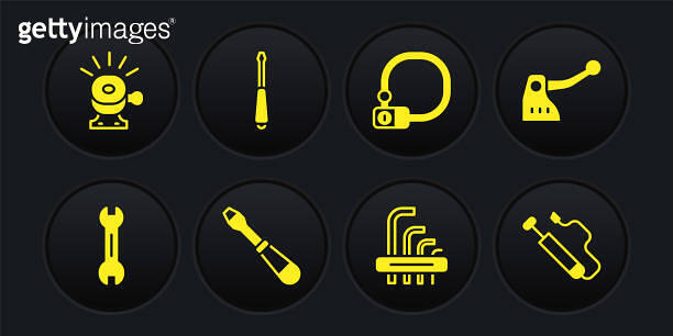 Set Wrench spanner, Bicycle brake, Screwdriver, Tool allen keys, lock ...