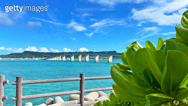Scenery of Okinawa Hamahiga Ohashi Bridge Hamahiga Island, Uruma City ...