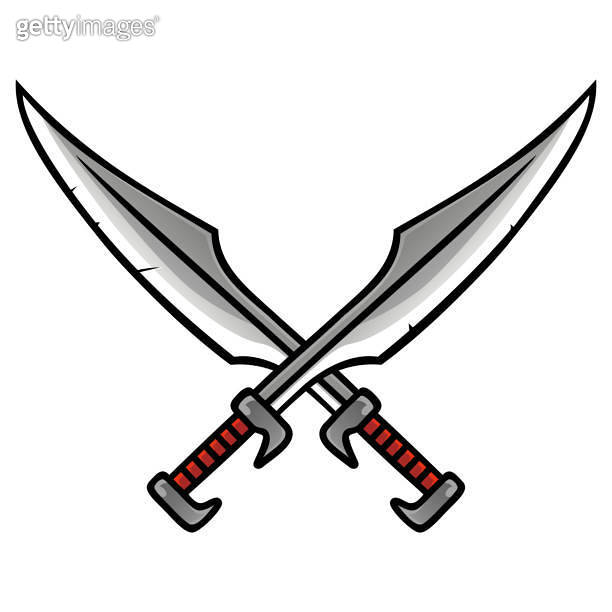 Spartan Greek Warrior Crossed Swords Blades Vector Drawing 이미지 ...