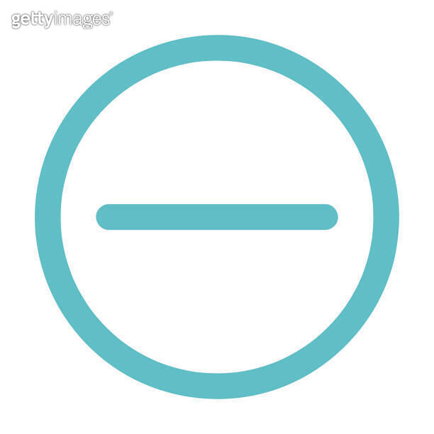 Minus sign icon. Negative symbol. Blue circle. 이미지 (1532387658) - 게티이미지뱅크