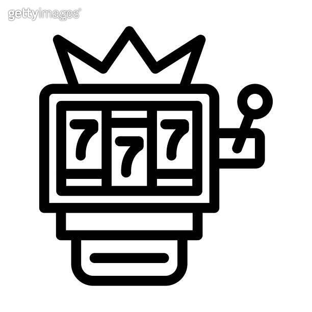 Jackpot Machine Vector Thick Line Icon For Personal And Commercial Use ...