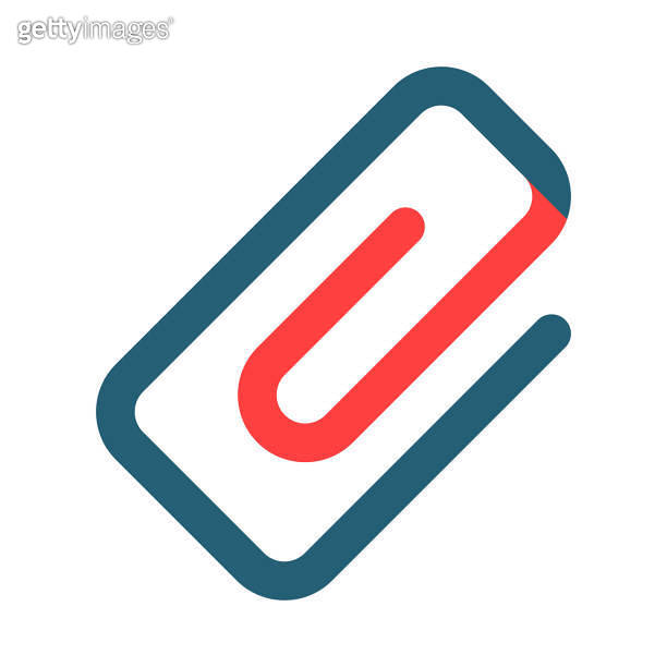Paperclip Vector Glyph Two Color Icon For Personal And Commercial Use ...