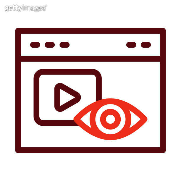 Viewer Vector Thick Line Two Color Icons For Personal And Commercial ...