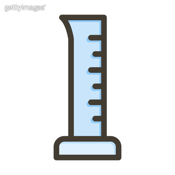 Graduated Cylinder Thick Line Filled Colors For Personal And Commercial ...