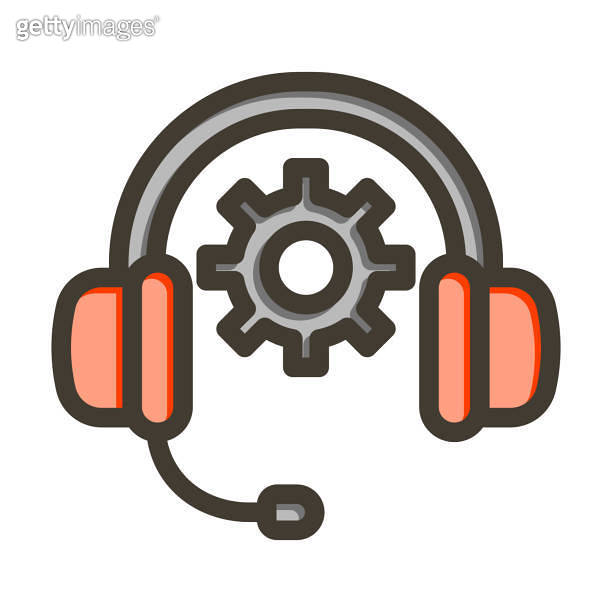 Technical Support Vector Thick Line Filled Colors Icon For Personal And ...