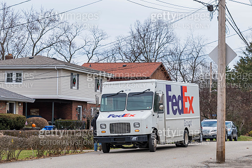 A residential neighborhood street in Pittsburgh, Pennsylvania, USA with ...