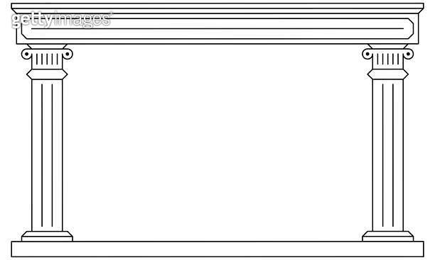 outline pillar frame with copy space for your text or design ...