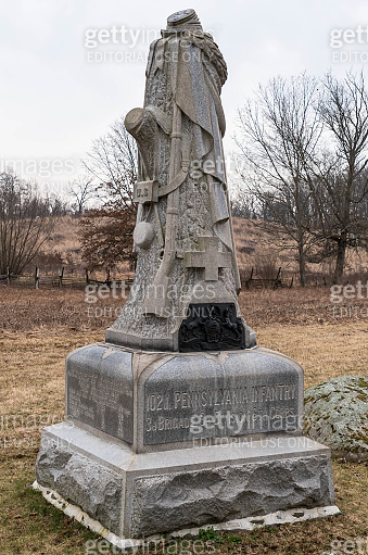 A Union monument in the Gettysburg National Military Park 이미지 ...