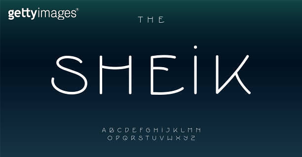 Soft elegant alphabet, modern sans serif letters, vintage sleek font ...