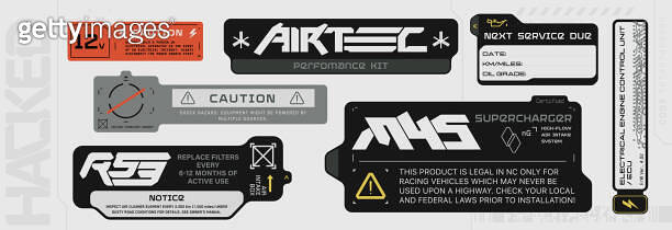Cyberpunk style decals set. 이미지 (1860440323) - 게티이미지뱅크