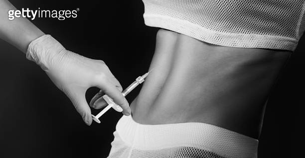 Lipolytic injections for burning fat on the abdomen, legs and thighs of ...