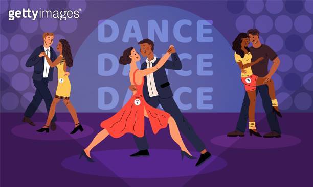 Dance contest. Contemporary choreography competitions. Ballroom dancing ...