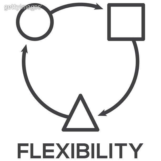 Flexibility icon, business concept. Modern sign, linear pictogram ...