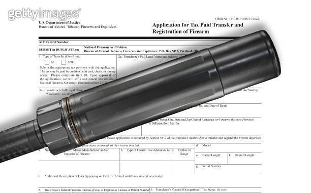Silencer casting a shadow across the public domain application form 이미지 ...