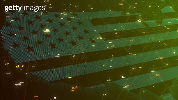 4k USA Map with American Flag, zoom in to North America terrain map ...