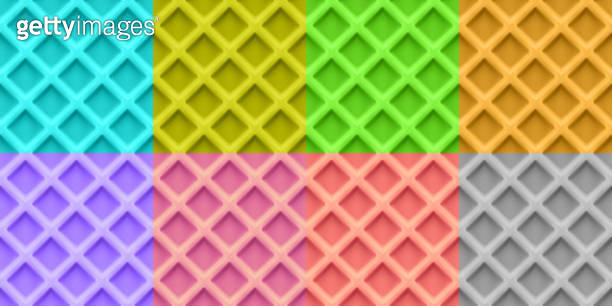 various colors realistic waffle designs in set (1766740170) 일러스트, 무료 ...
