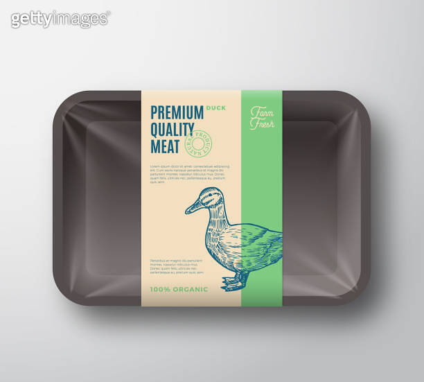 Premium Quality Duck Pack. Abstract Vector Poultry Plastic Tray ...