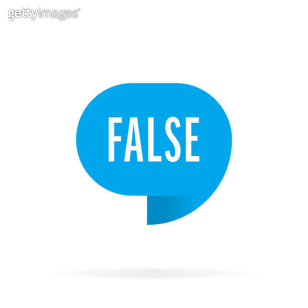 False- Paper Speech Bubble, Notification Template. Vector Stock ...
