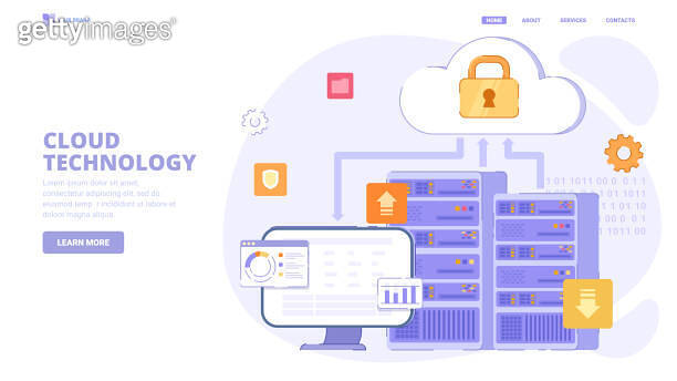 Cloud technology, data server, remote database, cloud computing, data ...