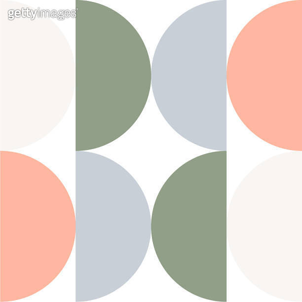 Geometric semicircle pattern. Simple aesthetic shape ornament 이미지 ...