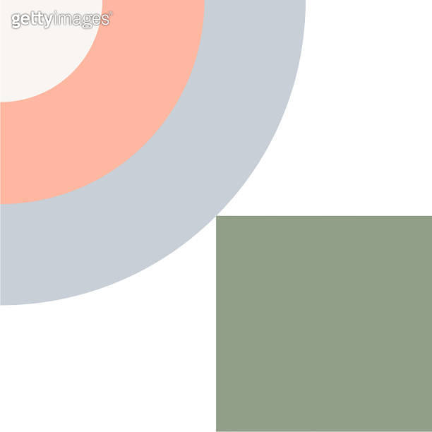 Geometric circle, semicircle pattern. Simple aesthetic shape ornament ...