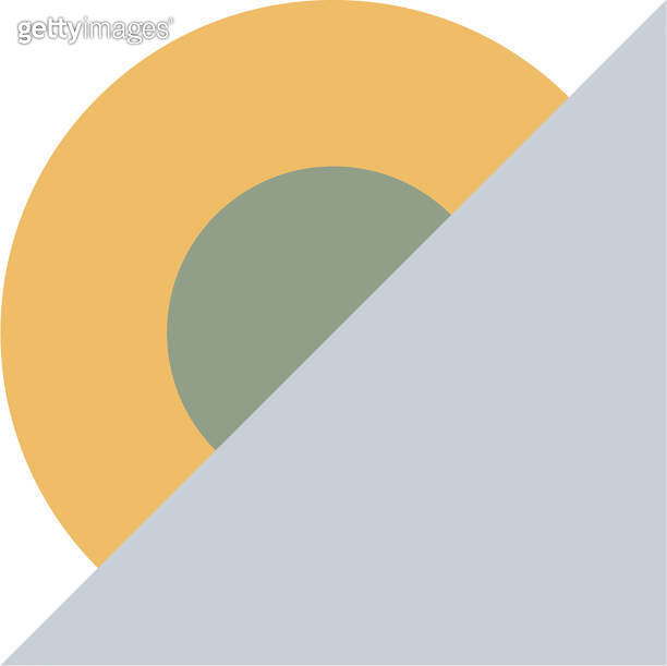 Geometric circle, semicircle pattern. Simple aesthetic shape ornament ...