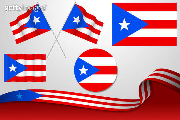 Set Of Puerto Rico Flags In Different Designs (1703549684) 일러스트, 무료 ...