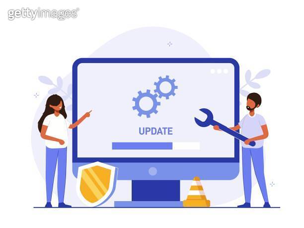 System Or Web Application Upgrade Procedure Concept Of Software Version Update Or Renewal