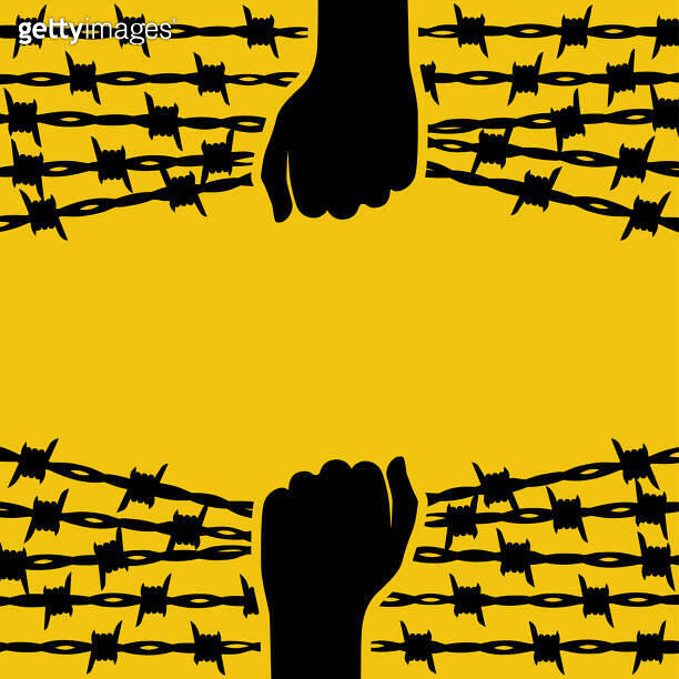 Human Rights Day. Landing page template, banner with text for human ...