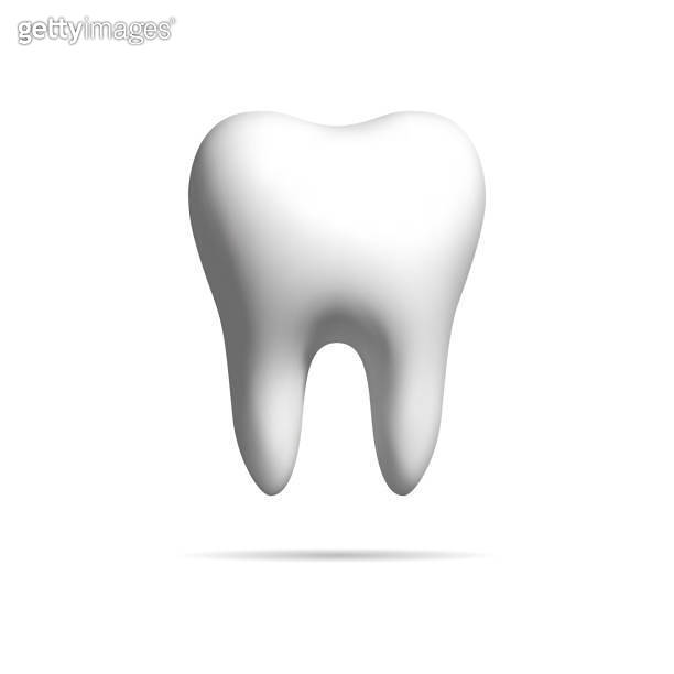 3D rendering teeth icon. Tooth icon realistic illustration. Vector. 이미지 ...